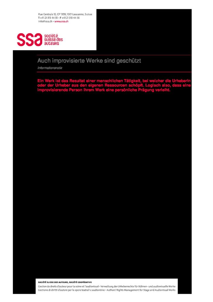 M335D1222C - SSA - Société Suisse des Auteurs